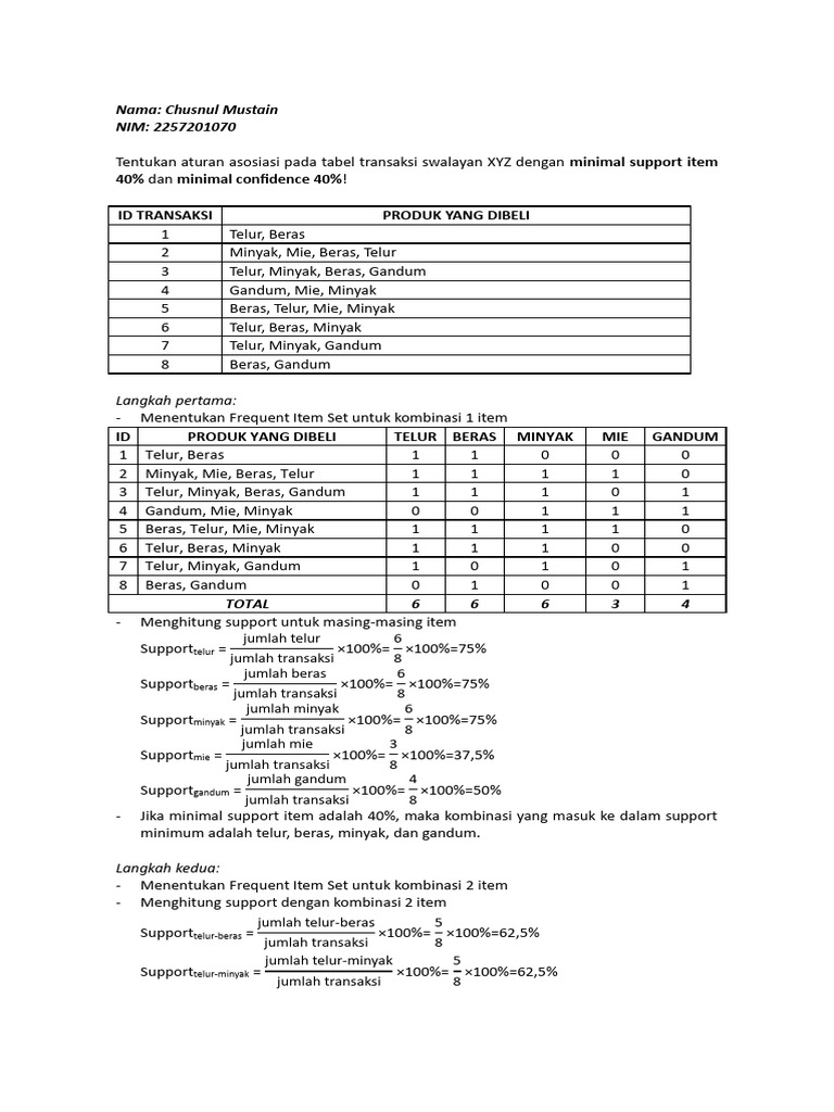 Tugas Data Mining Association Rule | PDF