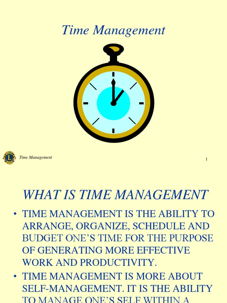 Time Management - TALK | PDF | Time Management | Professional Skills