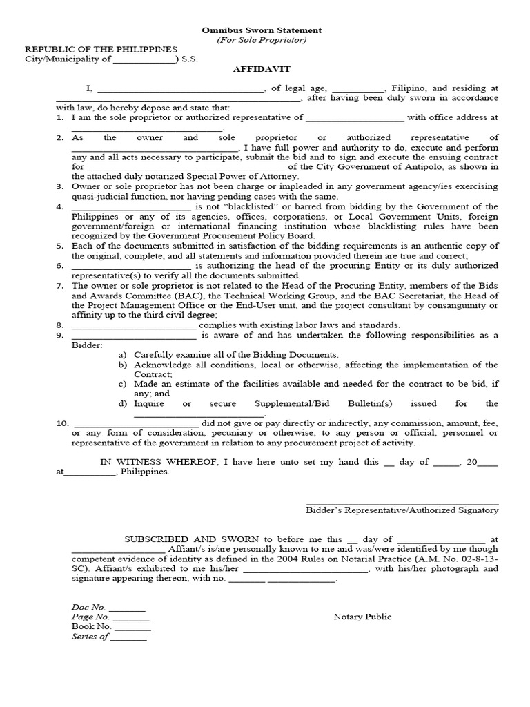 Omnibus New Form | PDF