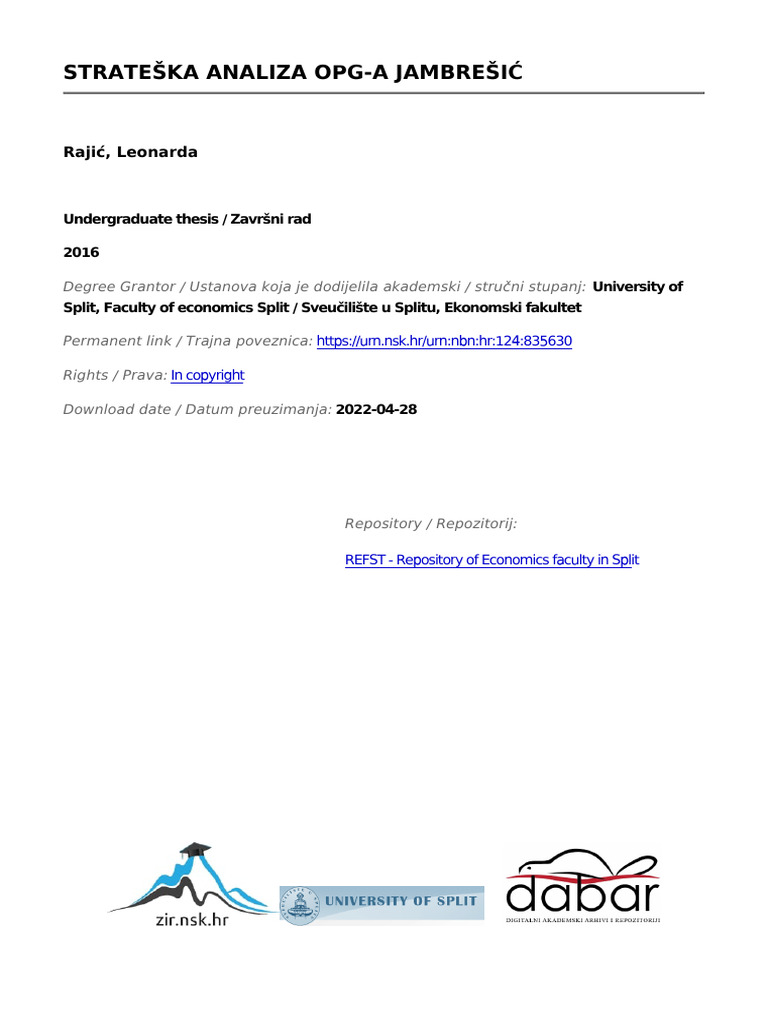 Rajic Leonarda Efst 2016 Zavrs Struc | PDF