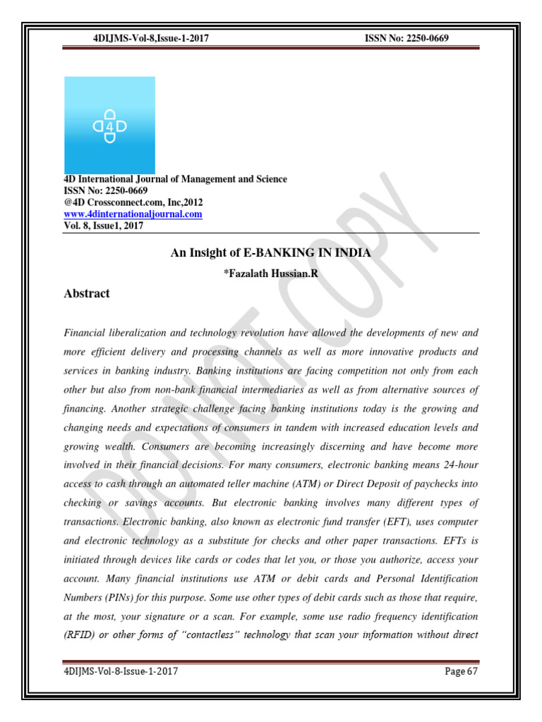 3.an Insight of E-BANKING IN INDIA | PDF