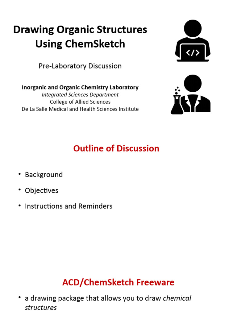 MT-MLS 104L Drawing Organic Structures Using ChemSketch | PDF