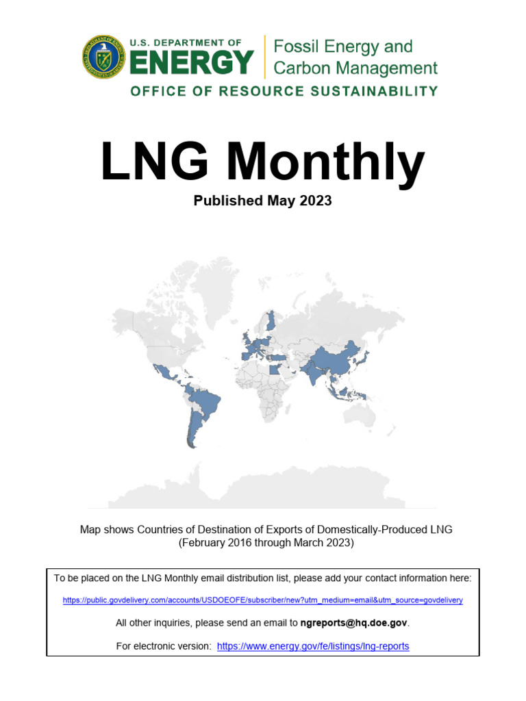 LNG Monthly March 2023 | PDF | Liquefied Natural Gas | Latin America