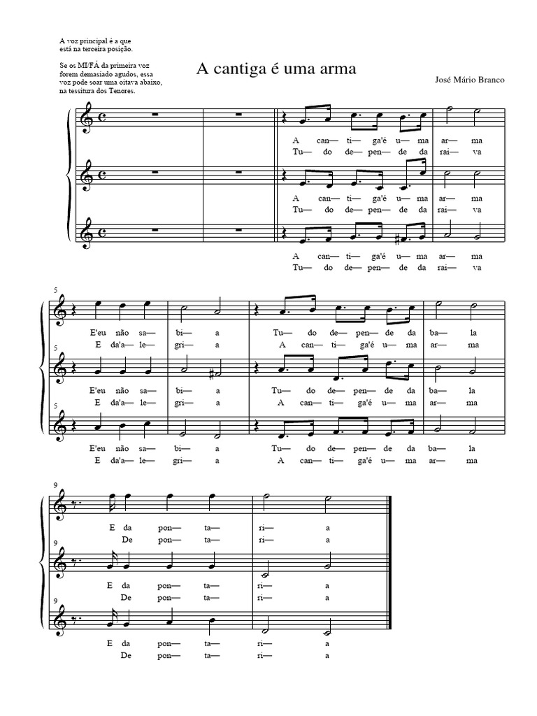 07 A Cantiga e Uma Arma | PDF