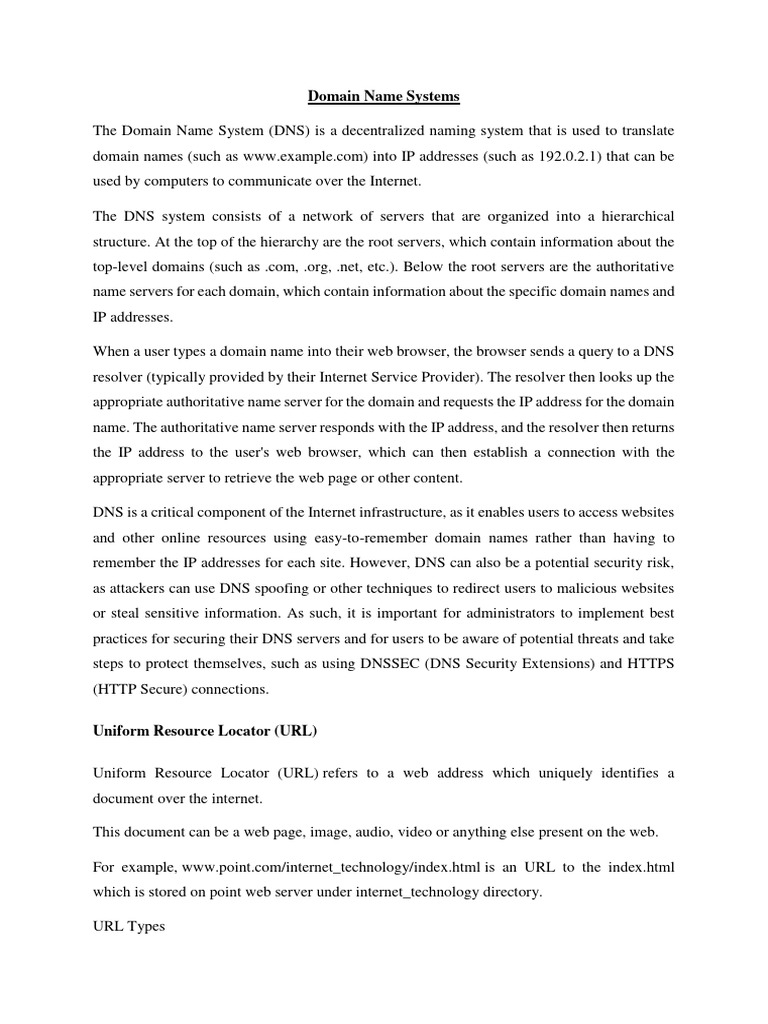 Domain Name Systems | PDF