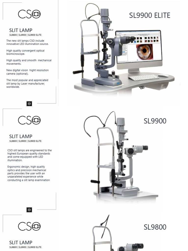 CSO SLIT LAMP FEATURES DTY Optical | PDF