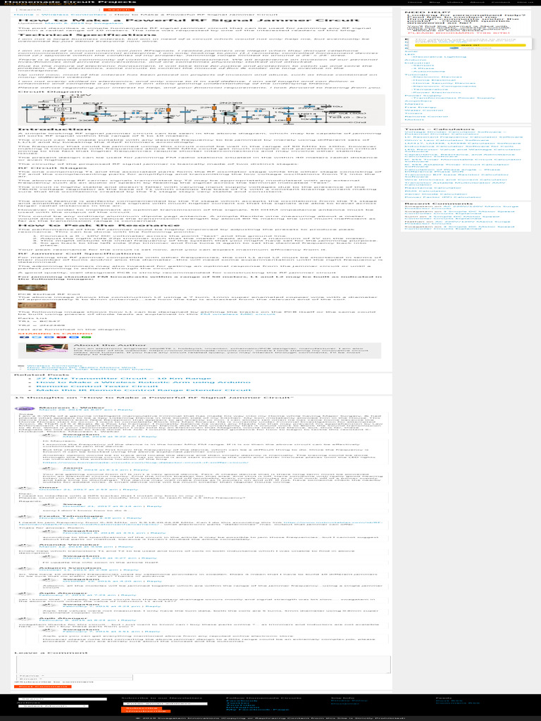 How To Make A Powerful RF Signal Jammer Circuit - Homemade Circuit ...