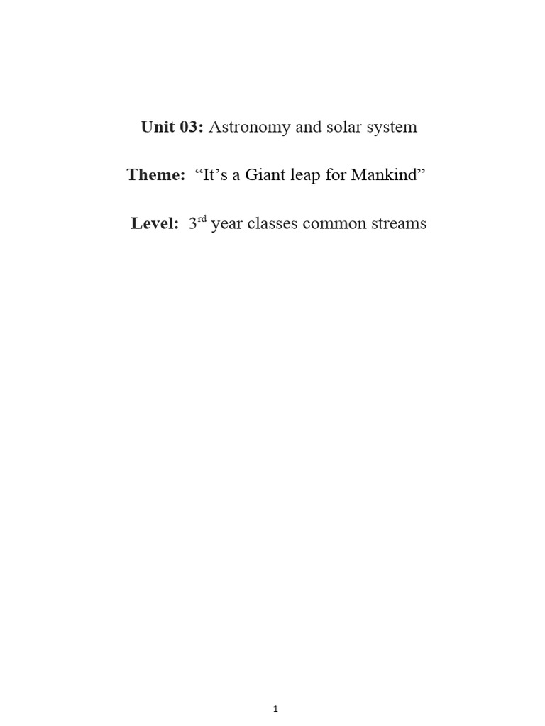 Unit 03 Astronomy Worksheets | PDF