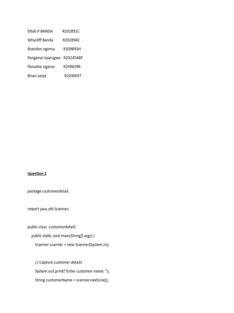 Oop Prac Group Assignment | PDF | Object Oriented Programming ...