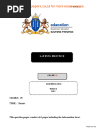 Grade 10 Term 3 Test 1.. | PDF | Mathematics