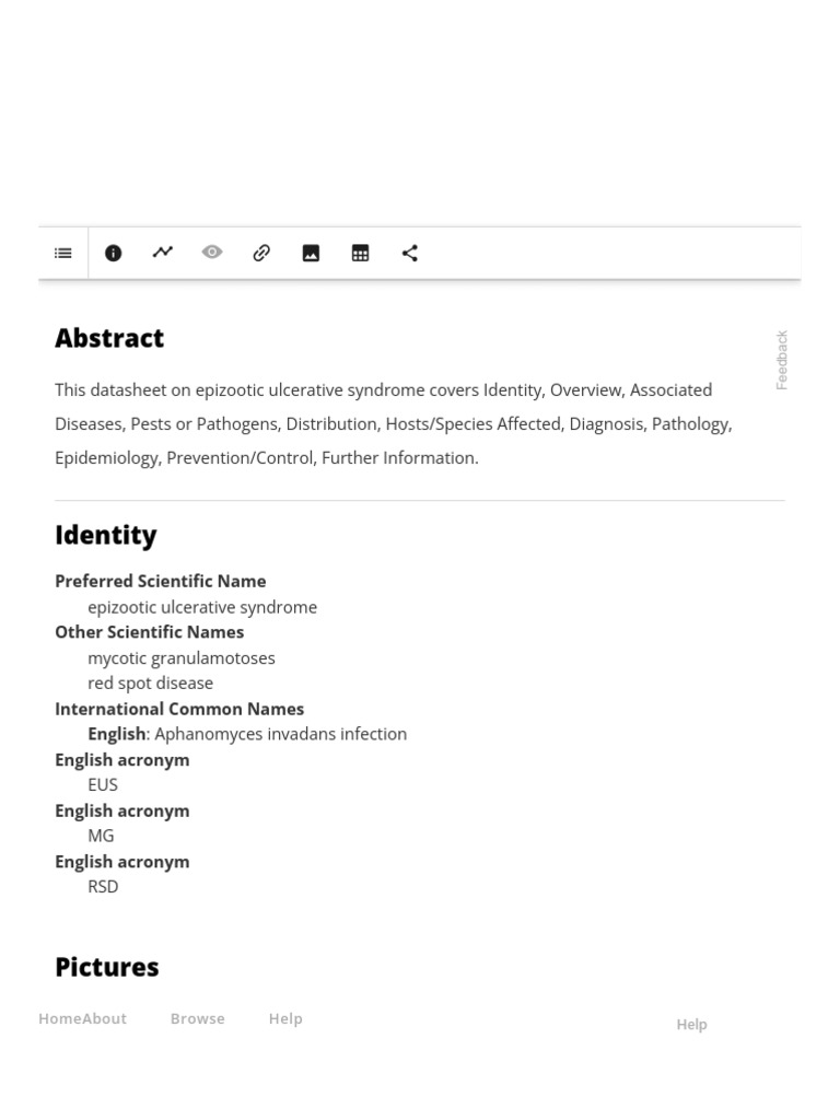 Epizootic Ulcerative Syndrome Overview | PDF