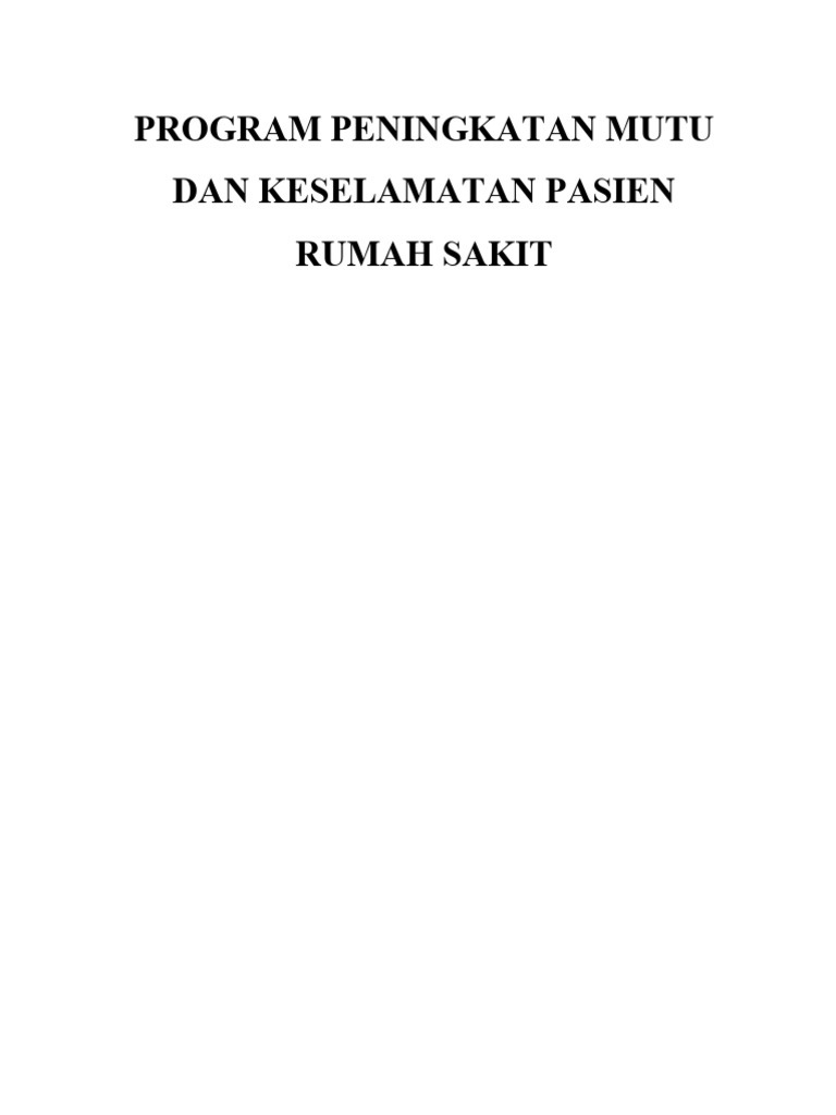 Contoh Program PMKP RS | PDF