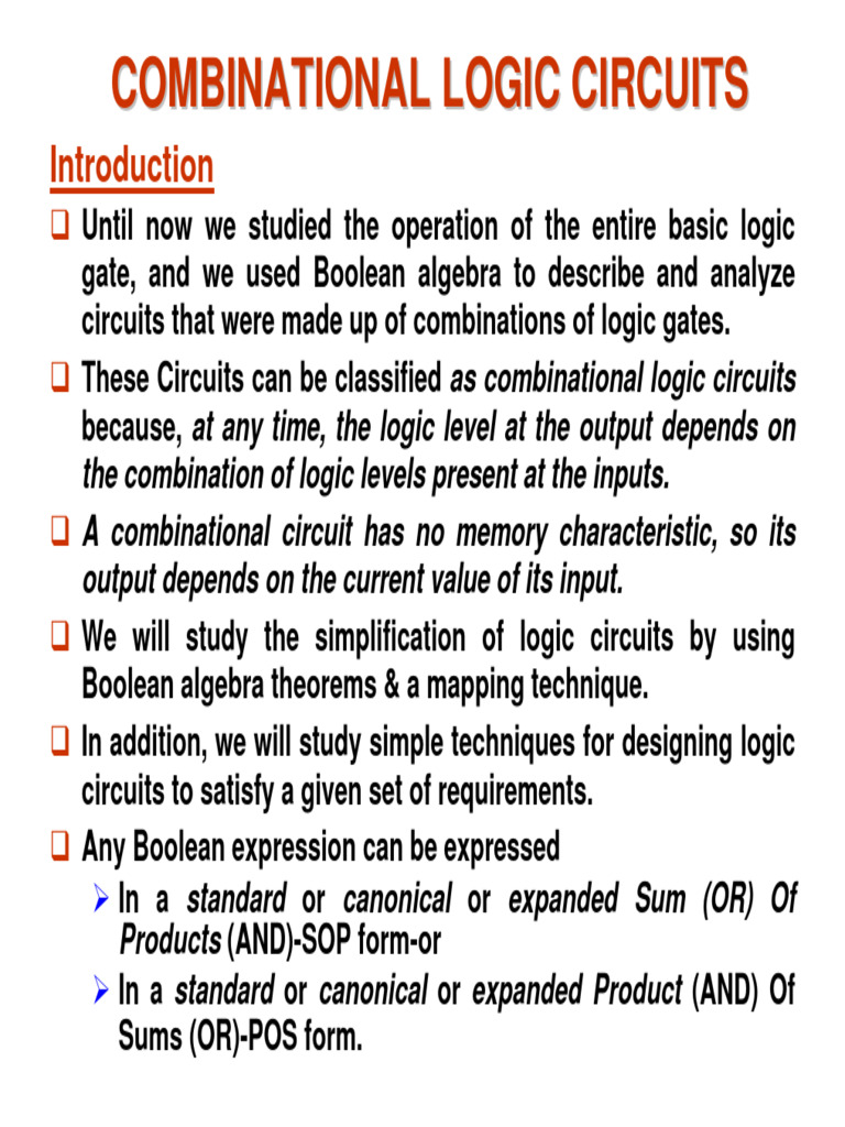 2, Combinational Logic Circuits | PDF | Applied Mathematics | Theory Of Computation