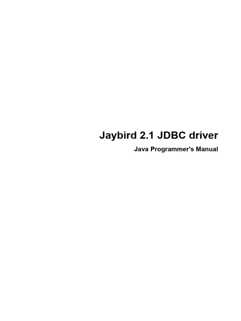 Database Driver Specifications | PDF | Library (Computing) | Java ...