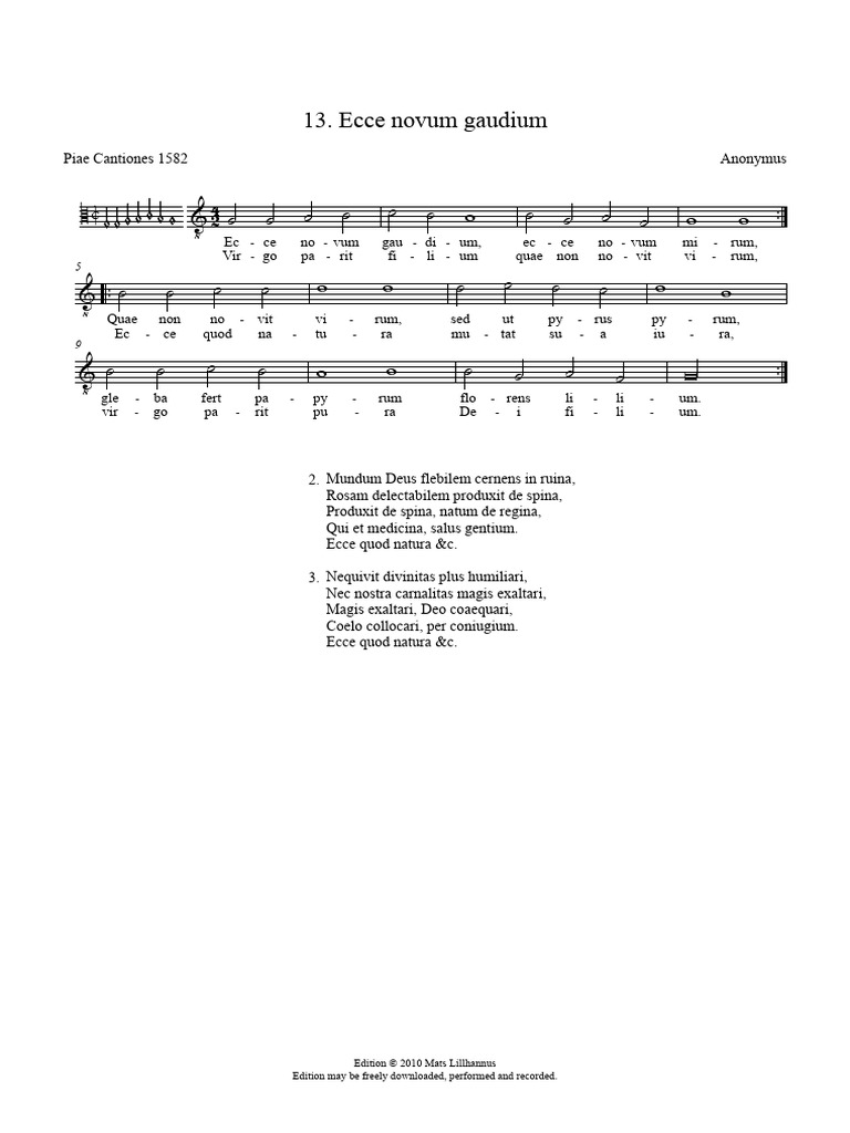 Ecce Novum Gaudium | PDF