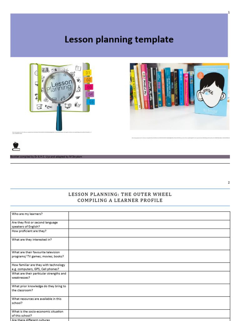 Lesson Planning Template | PDF