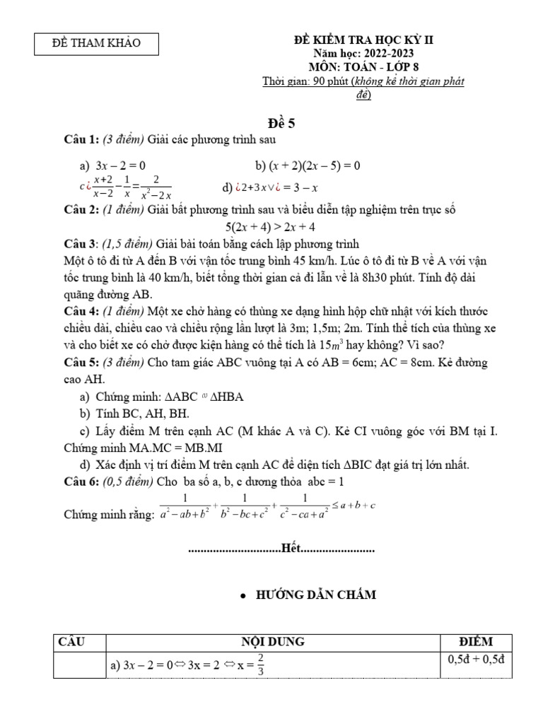 Toan 8 HK2 TK5 | PDF
