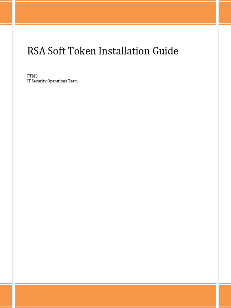 RSA Soft Token Installation Guide | PDF | Installation (Computer ...