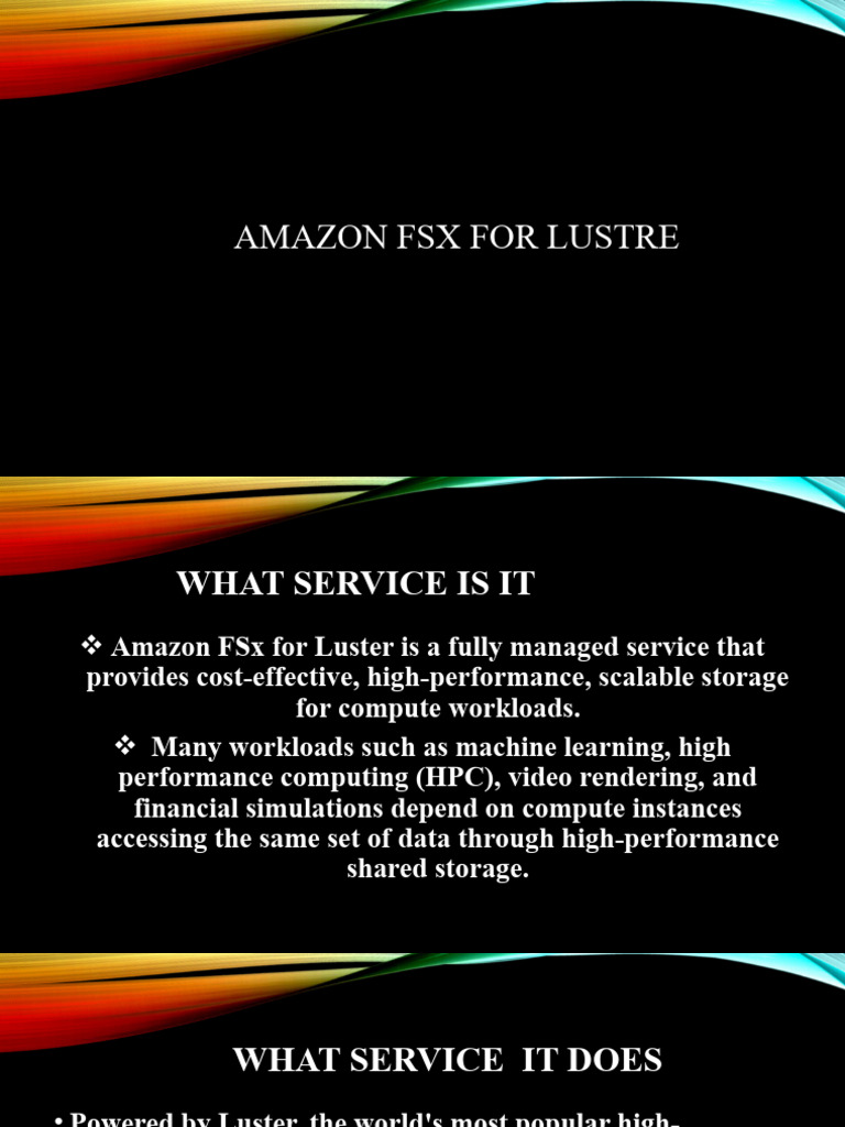 Amazon FSX For Lustre 2 | PDF
