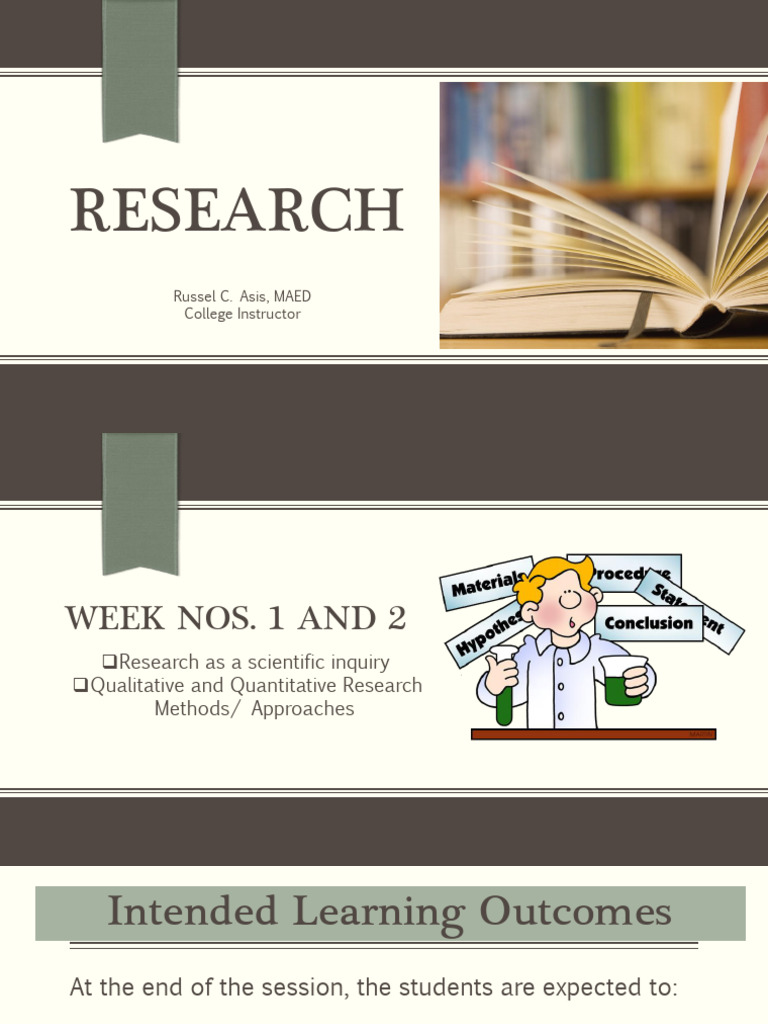 Lecture 1 - Research - WEEK 1 and 2 | PDF | Quantitative Research ...