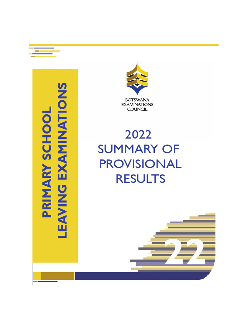 2022 PSLE Summary of Provisional Results Final Report | PDF