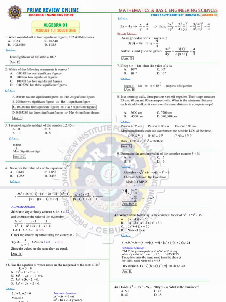 LESSON 01 Practice Problems Solution | PDF