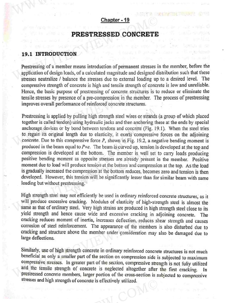 Chapter # 19 (Prestressed Concrete) | PDF