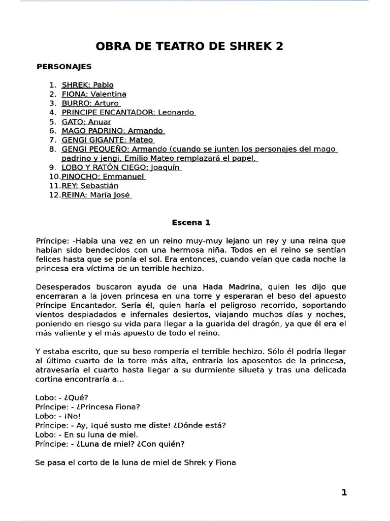 Shrek 2 Guión | PDF
