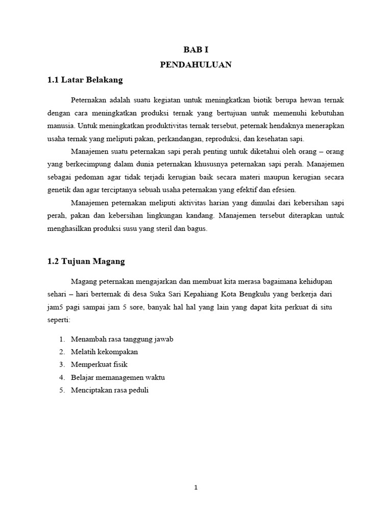 BAB 1 Laporan Nyimas | PDF