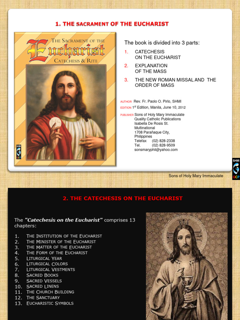 Lesson 5. The Sacrament of The Eucharist 1 | PDF