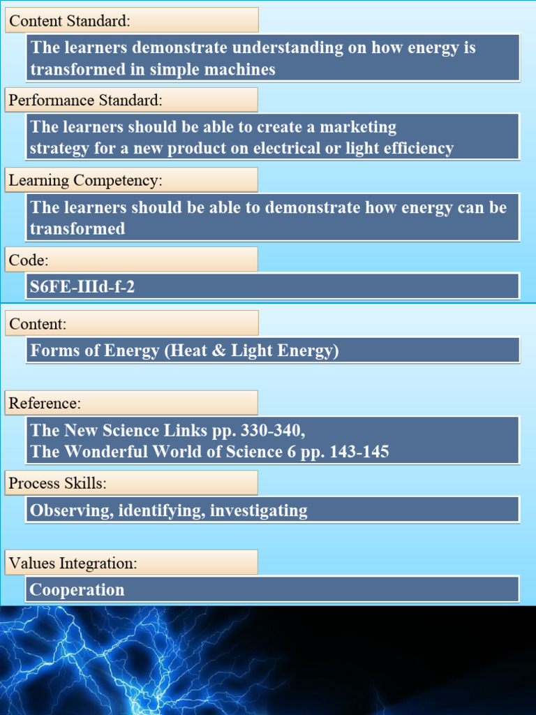 DIFFERENT FORMS OF ENERGY (HEAT ENERGY) .PPT 1 NEW | PDF | Light | Scientific Phenomena