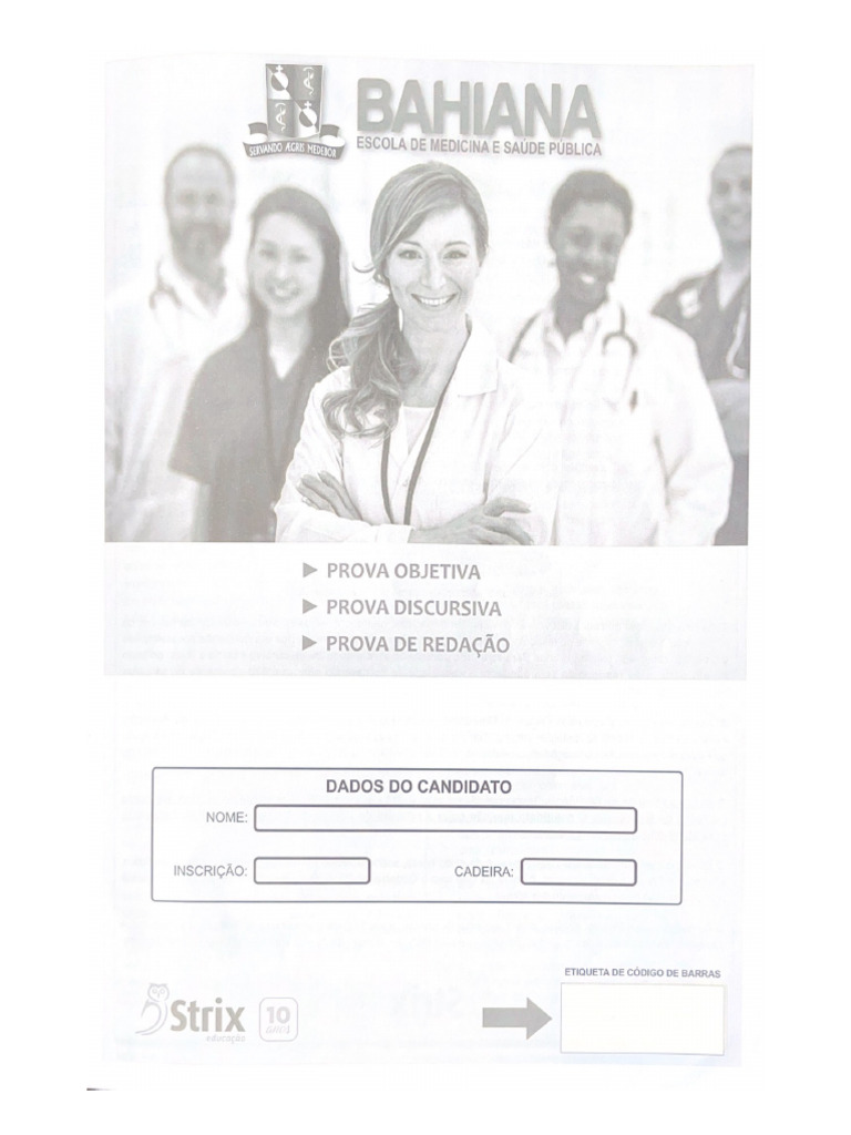 Vestibular Bahiana Med 2024.1 | PDF