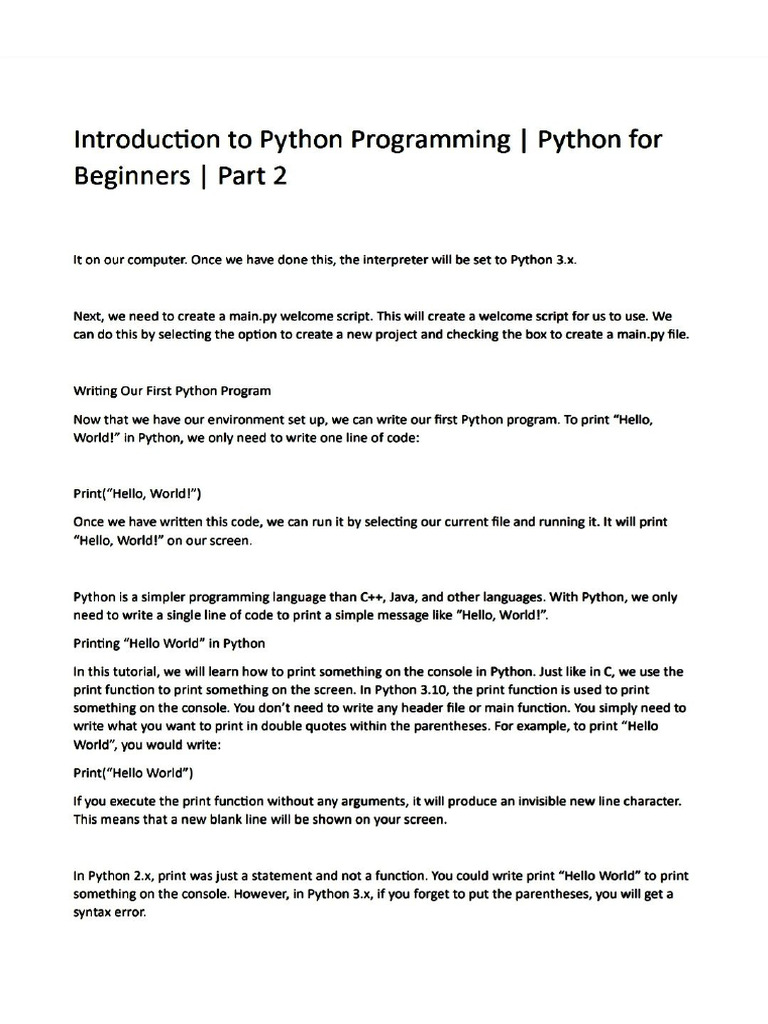 Python Programming Part 2 | PDF Python Programming Part 2 | PDF