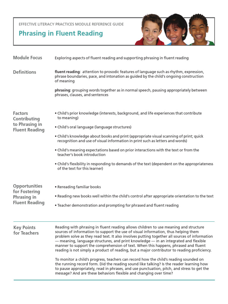 Phrasing in Fluent Reading | PDF | Fluency | Communication