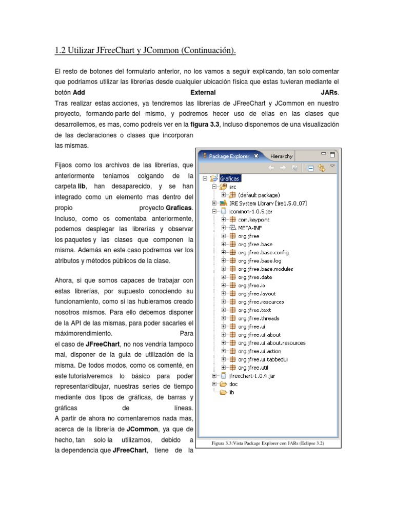 Graficos JfreeChart | PDF | Java (lenguaje de programación) | Informática