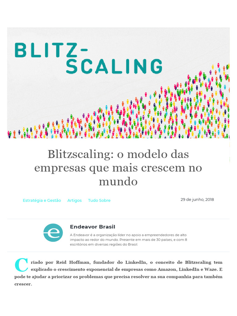 Blitzscaling: o Modelo Das Empresas Que Mais Crescem No Mundo ...