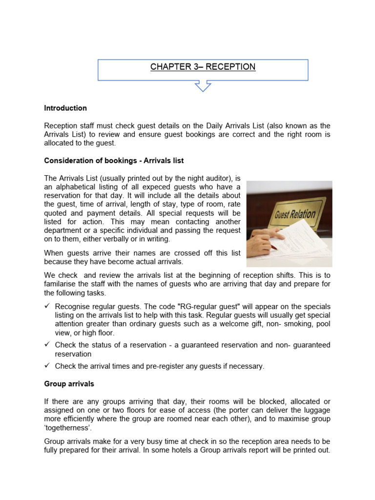 Chapter 3 - Reception | PDF | Credit Card | Cheque