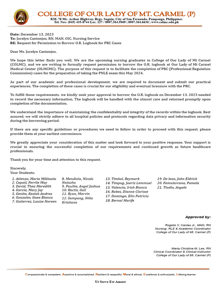 Letter of Request | PDF