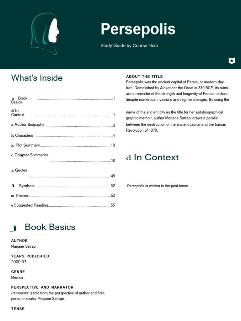 Persepolis: A Study Guide | PDF | Iranian Revolution | Ruhollah Khomeini