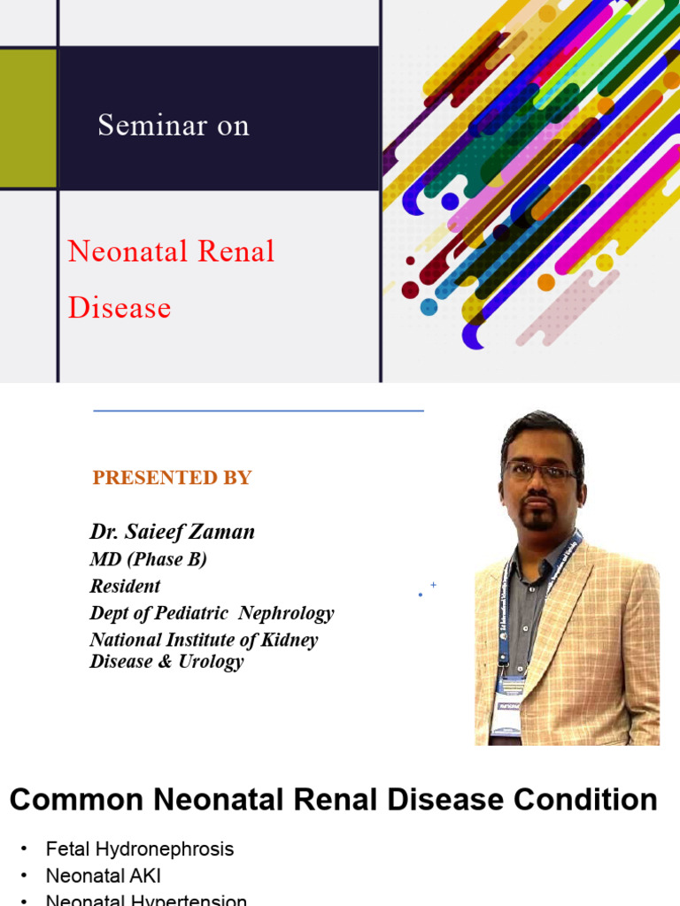 Neonatal Renal Disease Seminar Overview | PDF | Kidney | Hypertension