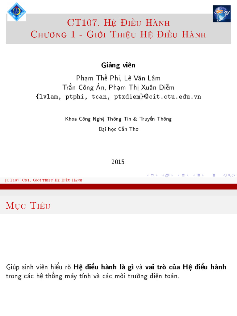 (CT107) Ch1 - Gioi Thieu HDH | PDF