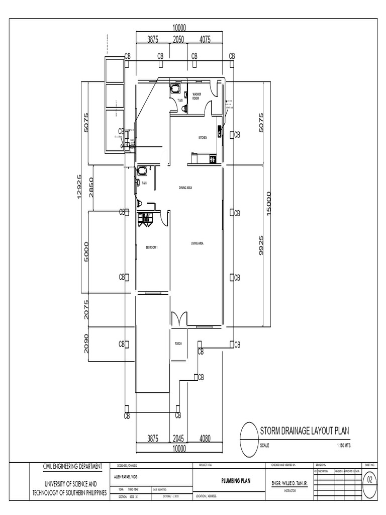 Storm Drainage Layout Plan Allen-Rafael | PDF | Plumbing | Hydraulics