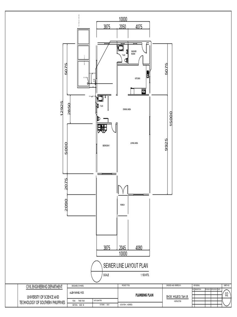 Sewer Line Layout Plan Allen-Rafael | PDF | Civil Engineering ...