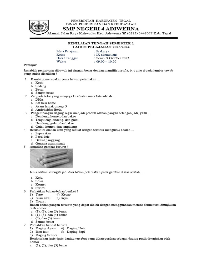 PTS Prakarya KLS 9 | PDF