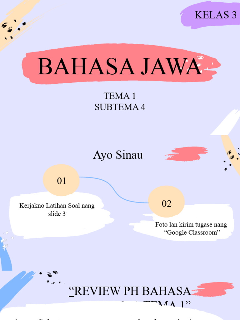 Bahasa Jawa Kelas 3 Tema 1 ST 4 | PDF