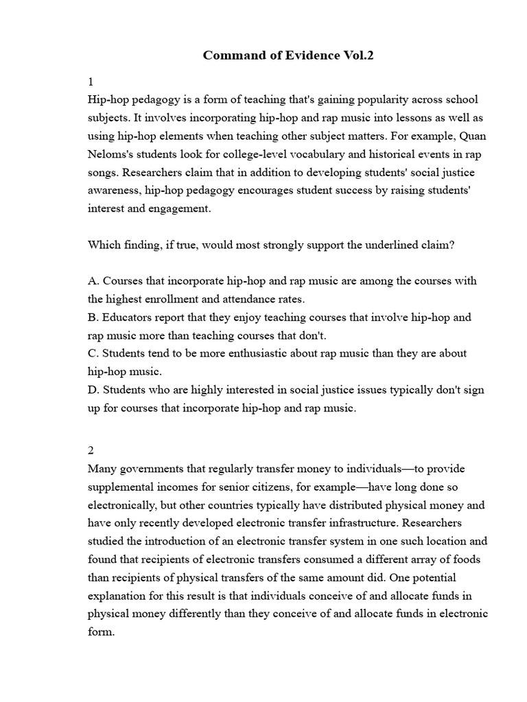 Command of Evidence Vol.2 | PDF | Sense And Sensibility