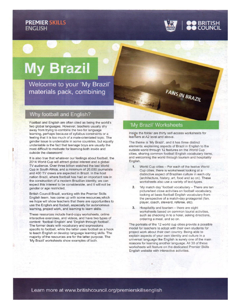 My Brazil Soccer Material | PDF