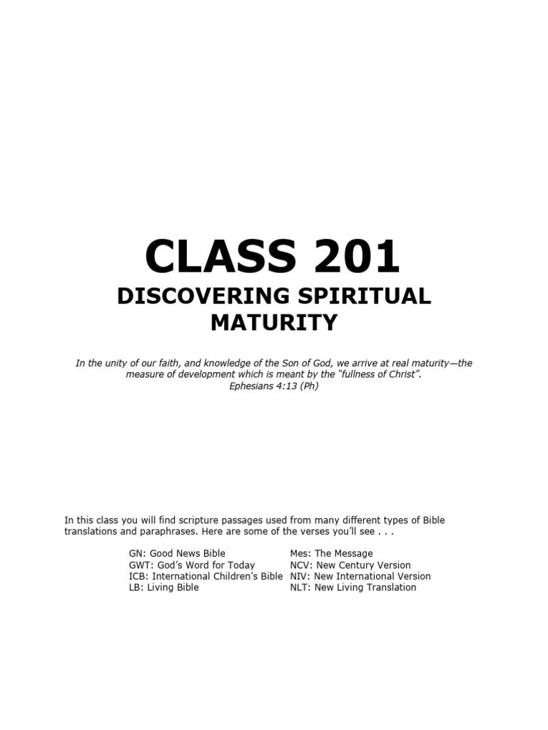 Class 201 Student Revised | PDF | Prayer | Disciple (Christianity)