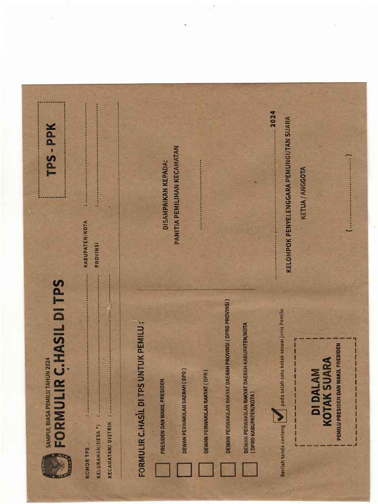 Form C Hasil Tps | PDF
