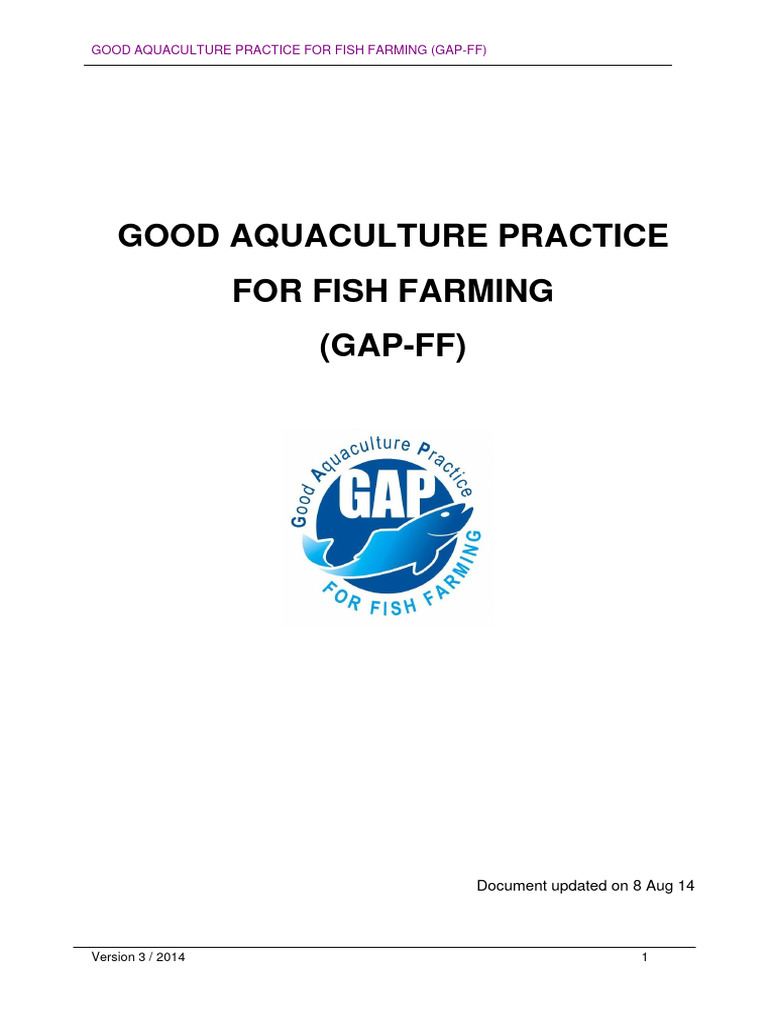Good Aquaculture Practice For Fish Farming | PDF
